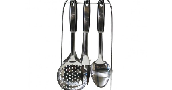 Σετ εργαλεία κουζίνας 6 τμχ. ανοξείδωτα με inox λαβή | Klikareto.com