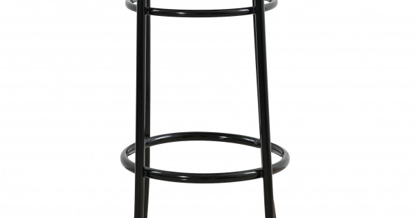 Σκαμπό μπαρ μεταλλικό με πάτο δερματίνης σε χρώμα λευκό | Klikareto.com